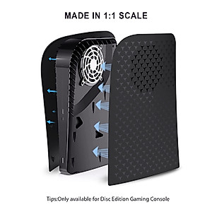 PS5 Console Face Plates,PlayStation 5 Accessories with Fan Vents Faceplate，with Dust Filter for Cooling Vents,Shockproof ABS Shell Cover Case - Digital Edition