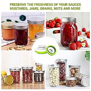 Mason Jar Vacuum Sealer, Jar Sealer with Accessory Hose for Foodsaver Vacuum Sealer, Pawcute Vacuum Sealer Kit Jar Attachment for Wide&Regular Mouth Jar, Canning Jars Sealer with Manual Vacuum Pump and Lid Opener