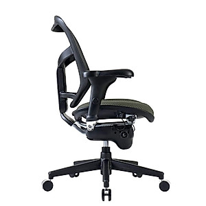 Workpro™ - Chair - Quantum 9000 Series Mid-Back Mesh/fabric Chair Black/olive - 43-3/4" H x 29-1/2" W x 28" D - 28" x 29