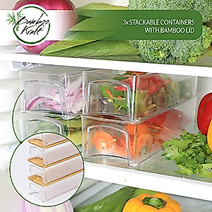 Bamboo Kraft Bamboo Cutting Board with Containers - Large Chopping Board for Easy Food Prep with Juice Grooves, Handles - Incl. 4 Graters & 4 Drawers