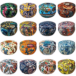 YIHANG Scented Candles Gift Set Soy Wax Tin Candles, Natural Fragrance Candles for Stress Relief and Aromatherapy Candles - 16 X 2.5 Ounce