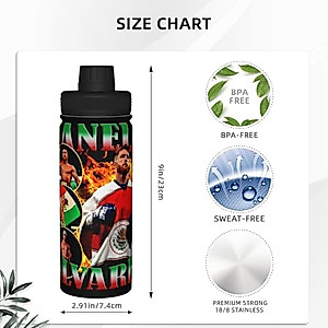 Eevikion Canelo of Alvarez Stainless Steel Insulated Tumbler Sports Water Bottle Hot and Cold Travel Cup 18oz