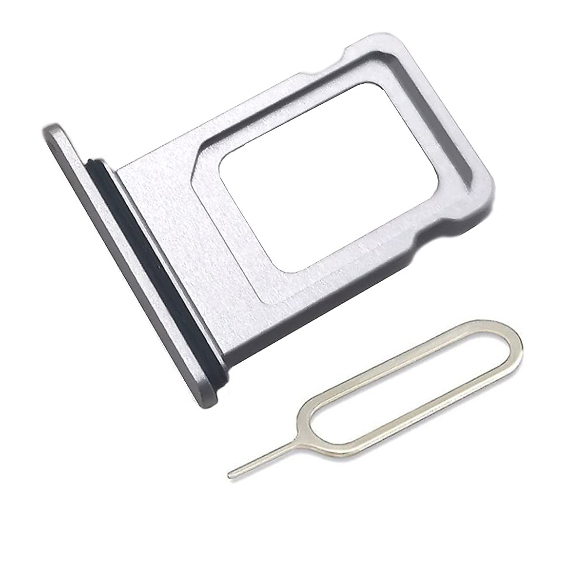 SIM Card Slot Holder Replacement Part for iPhone XR Incl Eject Pin + Cloth(White)