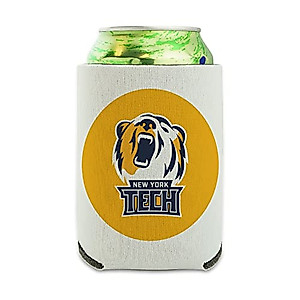 New York Institute of Technology Secondary Logo Can Cooler - Drink Sleeve Hugger Collapsible Insulator - Beverage Insulated Holder