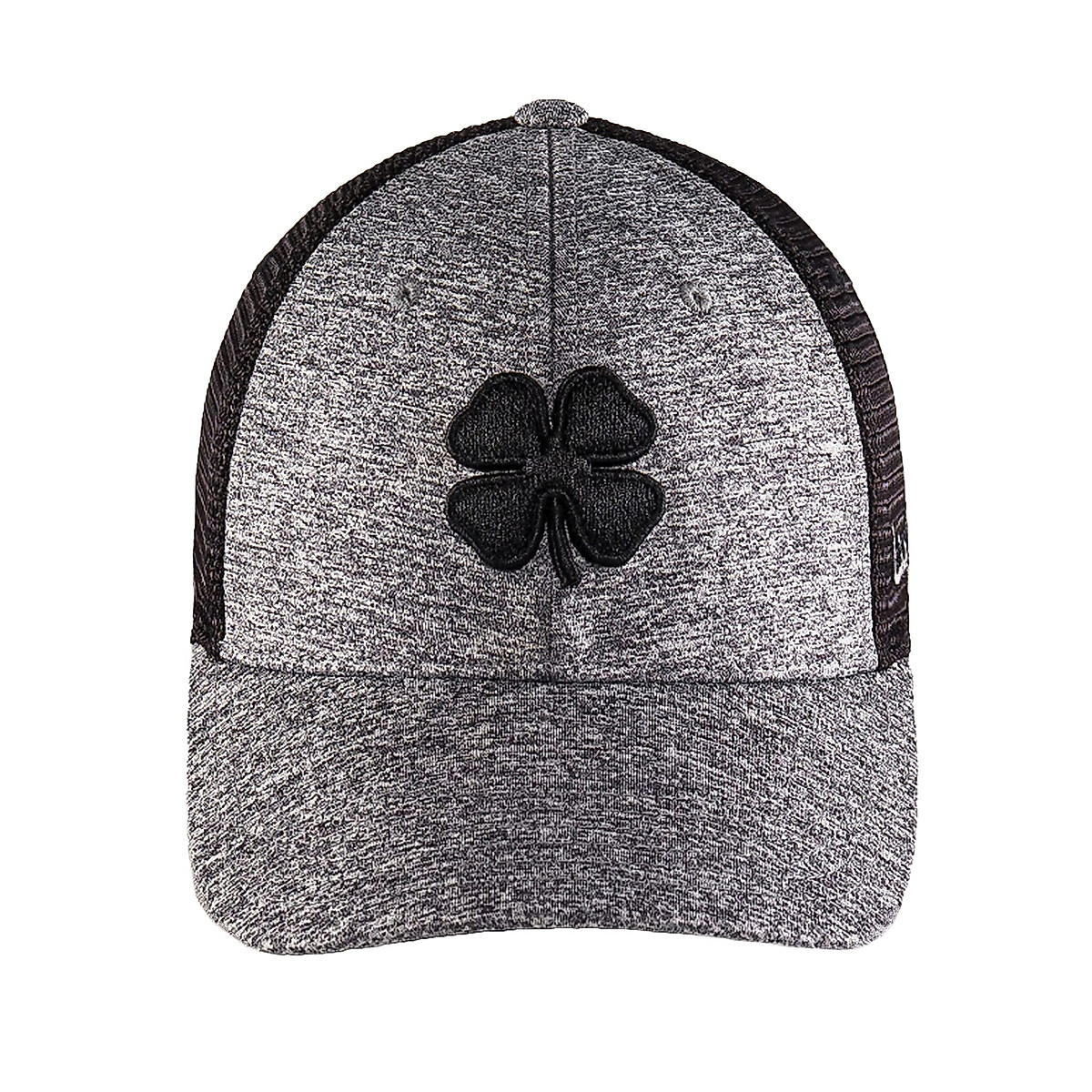Black Clover Lucky Heather Mesh Grey Flex Cap, Black/Grey/Black Mesh (S/M)