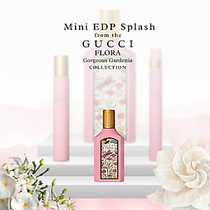 Gucci Flora Gorgeous Gardenia Perfume for Women EDP Mini Splash Top 0.16 Fl Oz
