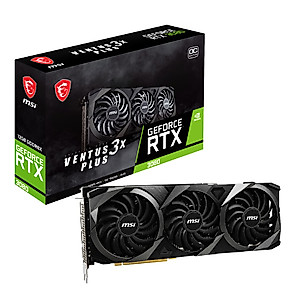 MSI Gaming GeForce RTX 3080 LHR 12GB GDRR6X 384-Bit HDMI/DP Nvlink Torx Fan 3 Ampere Architecture OC Graphics Card (RTX 3080 Ventus 3X Plus 12G OC LHR)