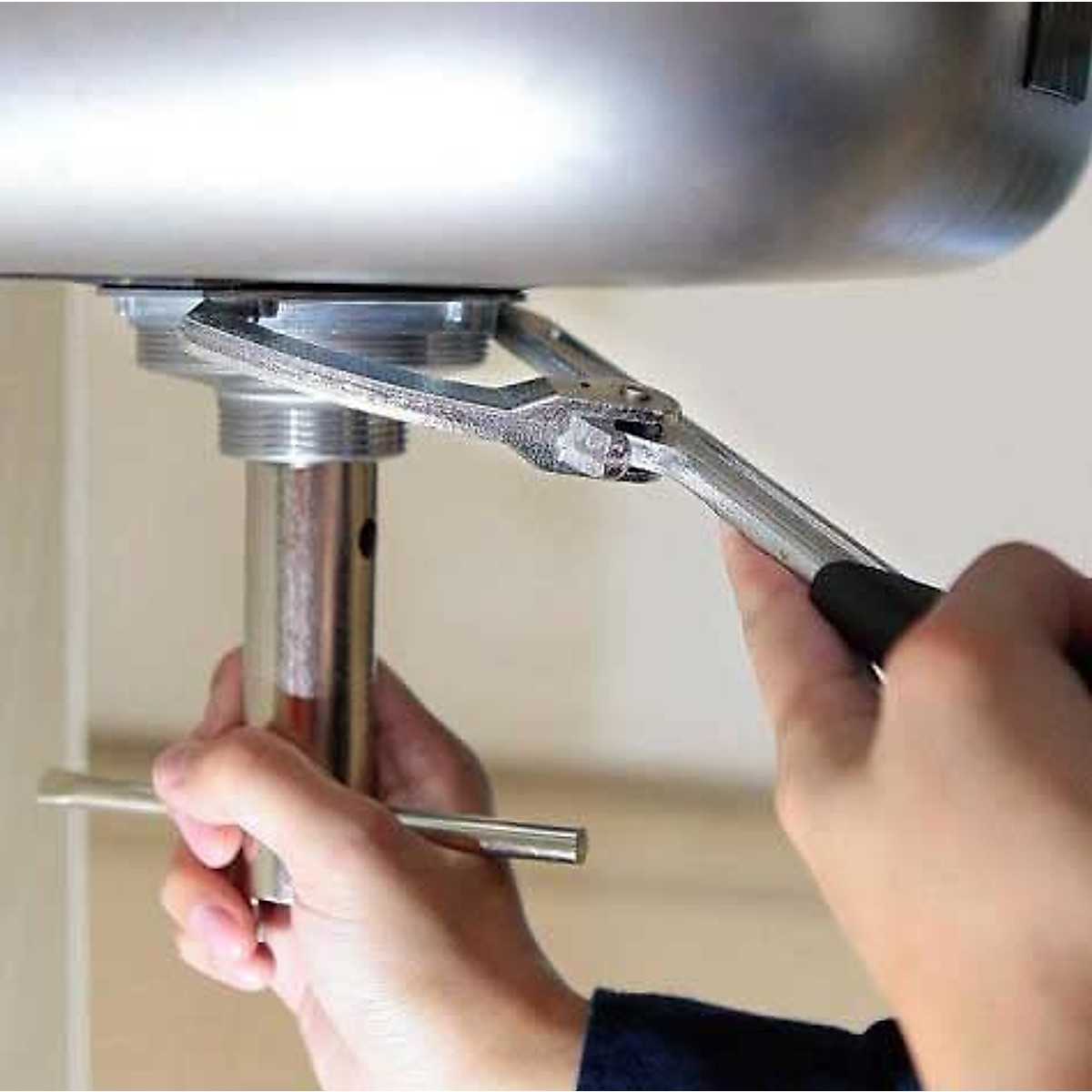 HAUTMEC Long-reach Basket Strainer Wrench, Double Working End Sink Strainer Wrench HT0219-SW