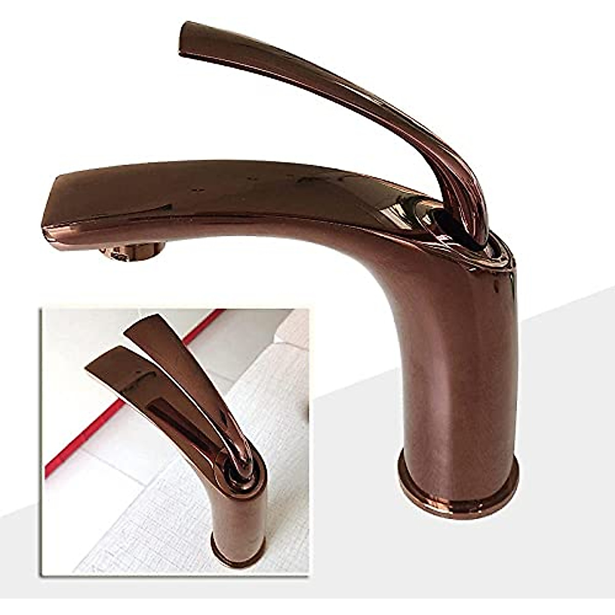 ZHANGYUEFEIFZ Bathroom Sink Faucet Sink Faucet Bathroom Basin Faucet Solid Brass Sink Faucet Hot and Cold Single Lever Countertop Toilet Faucet (Color : Style 22)