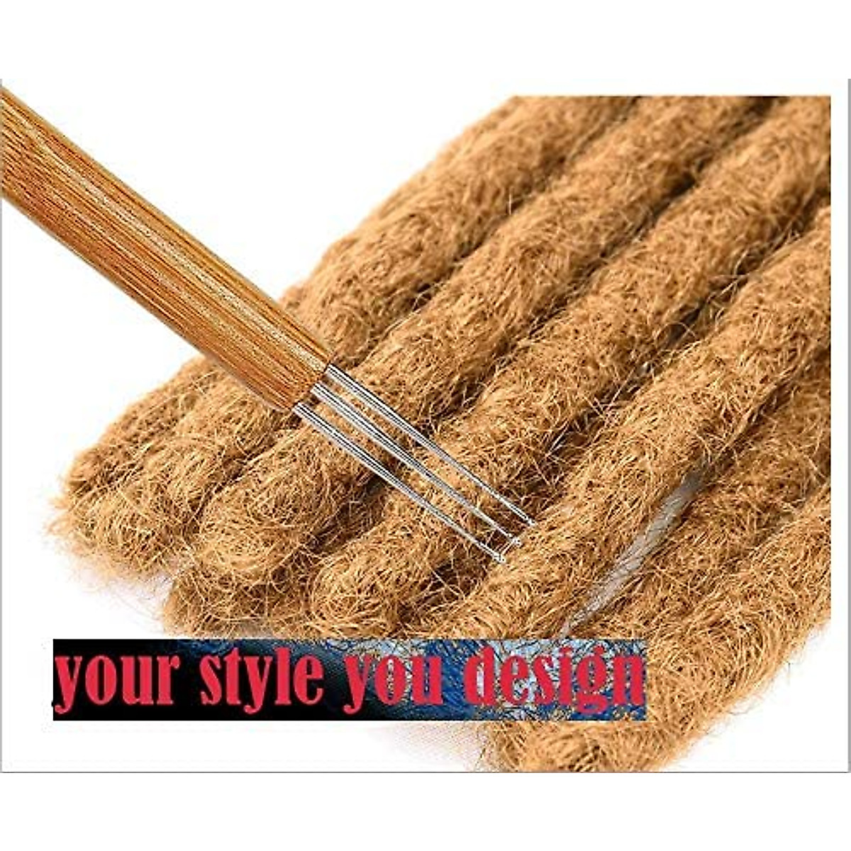 JOSDIOX Dreadlocks Crochet Hooks Tool Set,Crochet Needles for Hair Dreadlock Locks 0.75 mm Crochet Needle Steel with Bamboo Handle Good for Braid Craft (0.75 mm 1 Hook, 2 Hooks, 3 Hooks)