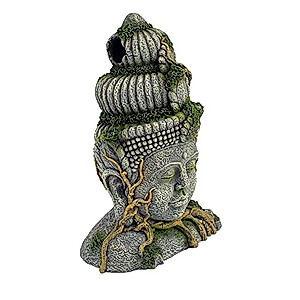 Sunyiny Aquarium Decorations Head Sculpture Aquarium Decor Ornament Large Fish Tank Decorations for 20 30 Gallon Aquarium