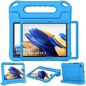 SUPLIK Kids Case for Samsung Galaxy Tab A8 10.5 inch (2022), Galaxy Tab A8 Case with Screen Protector, Shockproof Handle Stand Protective Case for Tab A8 10.5" Tablet (SM-X200/X205/X207), Pink