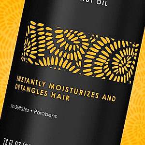 MY BLACK IS BEAUTIFUL Detangler Spray, Sulfate Free, for Curly and Coily Hair with Coconut Oil, Honey and Turmeric, 7.6 fl oz