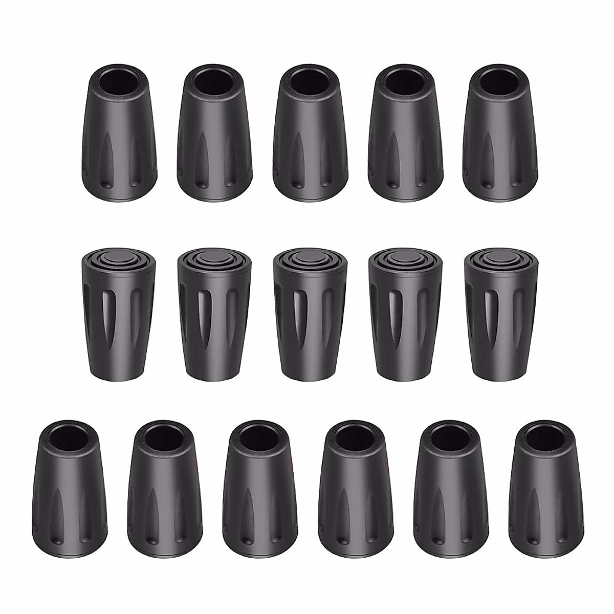 Hiking Pole Replacement Tips 16 Pack Rubber Tips for Walking Sticks Tips Trekking Pole Tips Trekking Stick End Protectors