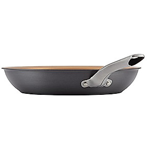 Ayesha Curry Home Collection Hard Anodized Nonstick Frying Pan / Fry Pan / Hard Anodized Skillet - 11.5 Inch, Gray