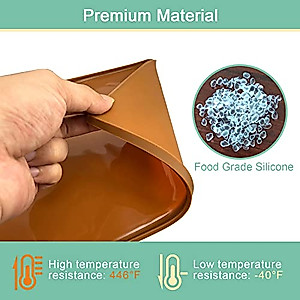 6PCS Silicone Dehydrator Sheets - Nonstick fruit leather trays for dehydrator with Silicone Scraper Compatible with Cosori CP267-FD High Temperature Resistance Reusable for Fruits Meat Vegetables Herbs