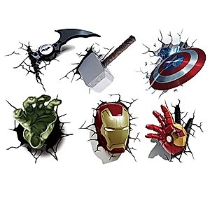 FANG LIAN 3D Avengers Wall Decals Superhero Wall Stickers for Boys Bedroom DIY Removable Superhero Wall Decor for Kids Bedroom Living Room Children Themed Room Party Decoration (Size 24 x 16 inch)