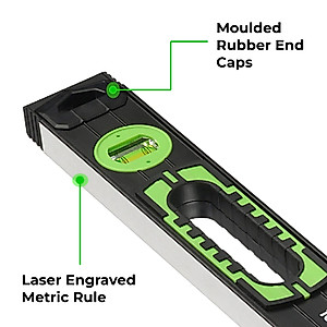 TOOLZILLA 24-inch Torpedo Level Magnetic Box - Professional Degree Measuring Tool, Spirit Level. Torpedo level for your DIY projects or construction sites.