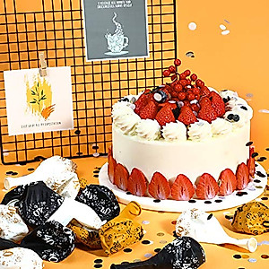 45 Piece 12 Inch 40th Birthday Party Latex Balloons Birthday Forty Anniversary Party Decoration White Gold Black Theme Party Balloon for Birthday Party Supplies Indoor Outdoor Decor