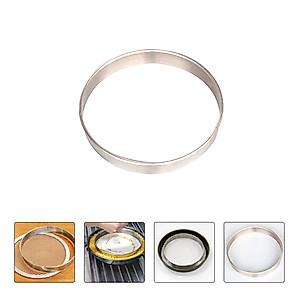 YARNOW Stainless Steel Muffin Rings 7inch Tart Pastry Rings Molds Round Pizza Cutter Egg Pancake Rings Kitchen Baking Tools for Biscuits Donuts Making