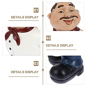 NUOBESTY 1pc Chef Wine Rack House Accessories for Home Single Bottle Wine Holder Dinning Table Decor Table Top Display Stand Home Decor Kitchen Household Resin Dining Table