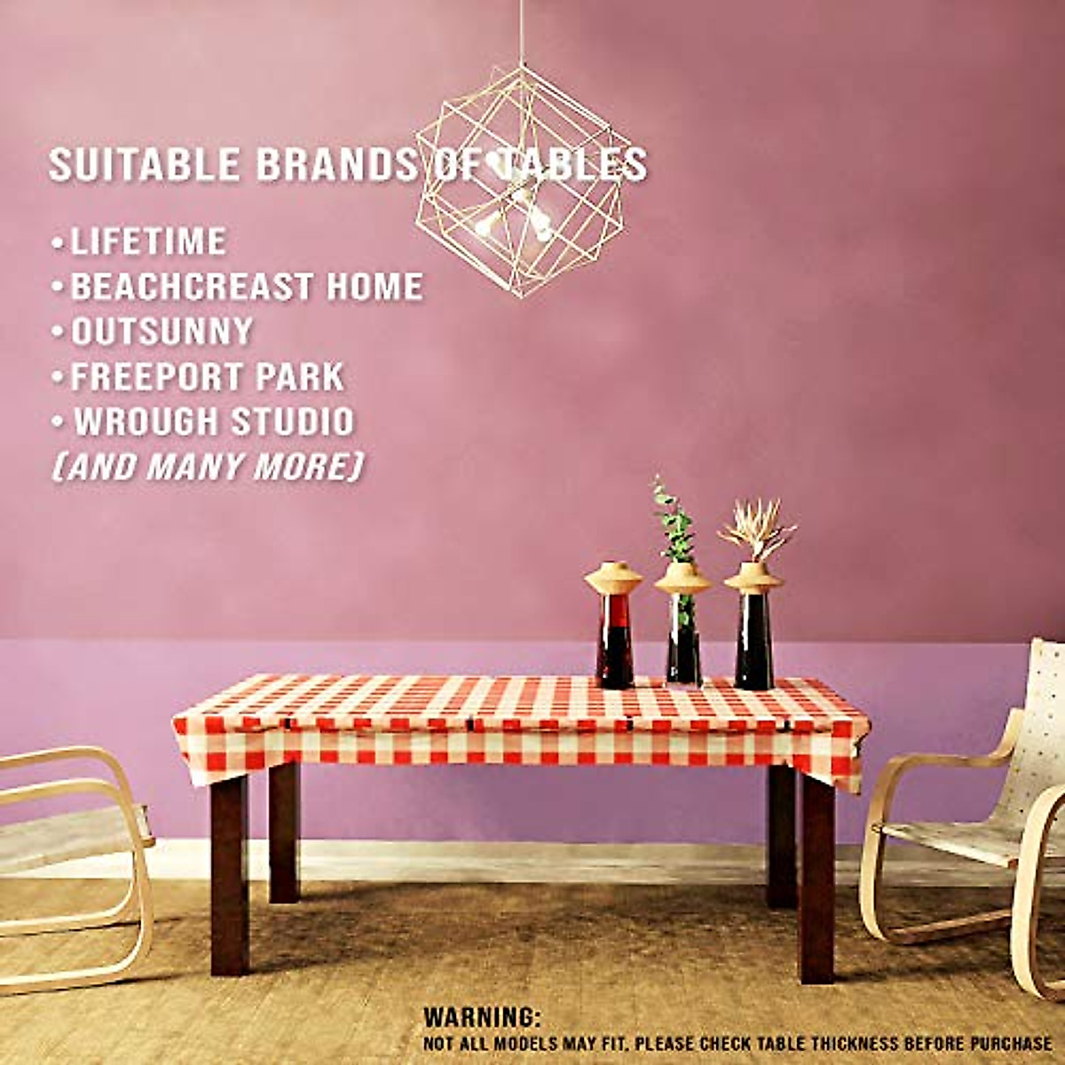 ProTensils Picnic Tablecloth Clips, Stainless Steel Outdoor Table Cover Clamps, Table Cloth Holder & Skirt Clip (12 Pcs)