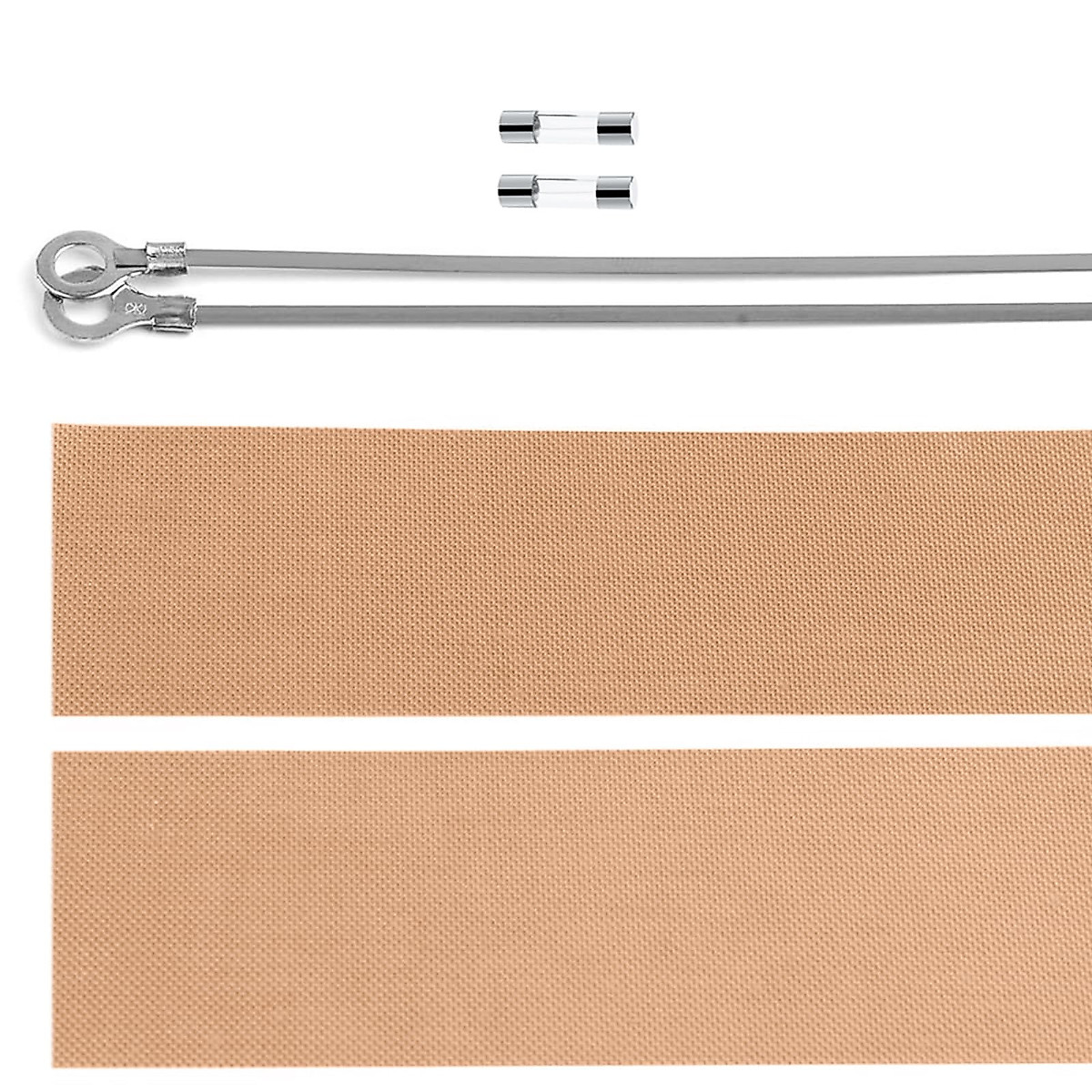 Metronic 16 inch Heat Seal Closer Impulse Sealer Accessories,2PC thermal Fuse+2PC fever Cloth