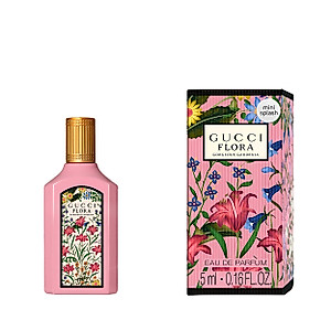 Gucci Flora Gorgeous Gardenia Perfume for Women EDP Mini Splash Top 0.16 Fl Oz