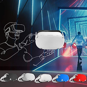 Vakdon VR Shell Protective Cover Compatible for Oculus/Meta Quest 2 Front Face Protector Cover Anti Scratch Anti Dust Anti Shock, Soft and Washable (Transparent)