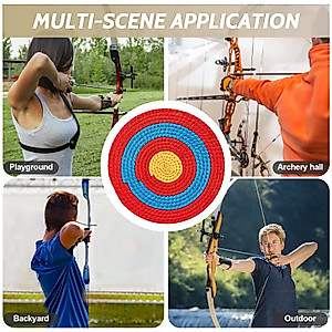 Swatlo 5-Layer Red Straw Target Archery Practice (20 Inch, 8lbs)