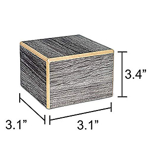 Chateau Urns - Society Collection - Pet Urn, Keepsake Box - Extra Small Urn (up to 34 lbs) - Coastal Gray Finish