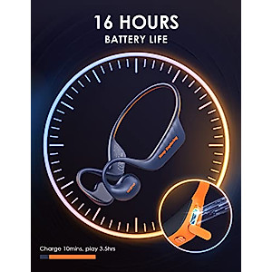 Oraimo Open Ear Headphones, Wireless Earbuds for Android & iPhone, Open Ear Earbuds, Built-in Mic,Sweat/Splash Proof, 16 Hrs Music Play, for Running Cycling Climbing with Deep Base