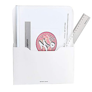2 Pack Magnetic File Holder - Paper Holder, Pocket Organizer,Hanging Wall File Organizer Office Supplies Storage, Magazine Mail Organizer Case for Notebooks,Planners,Letter (2 Pack)