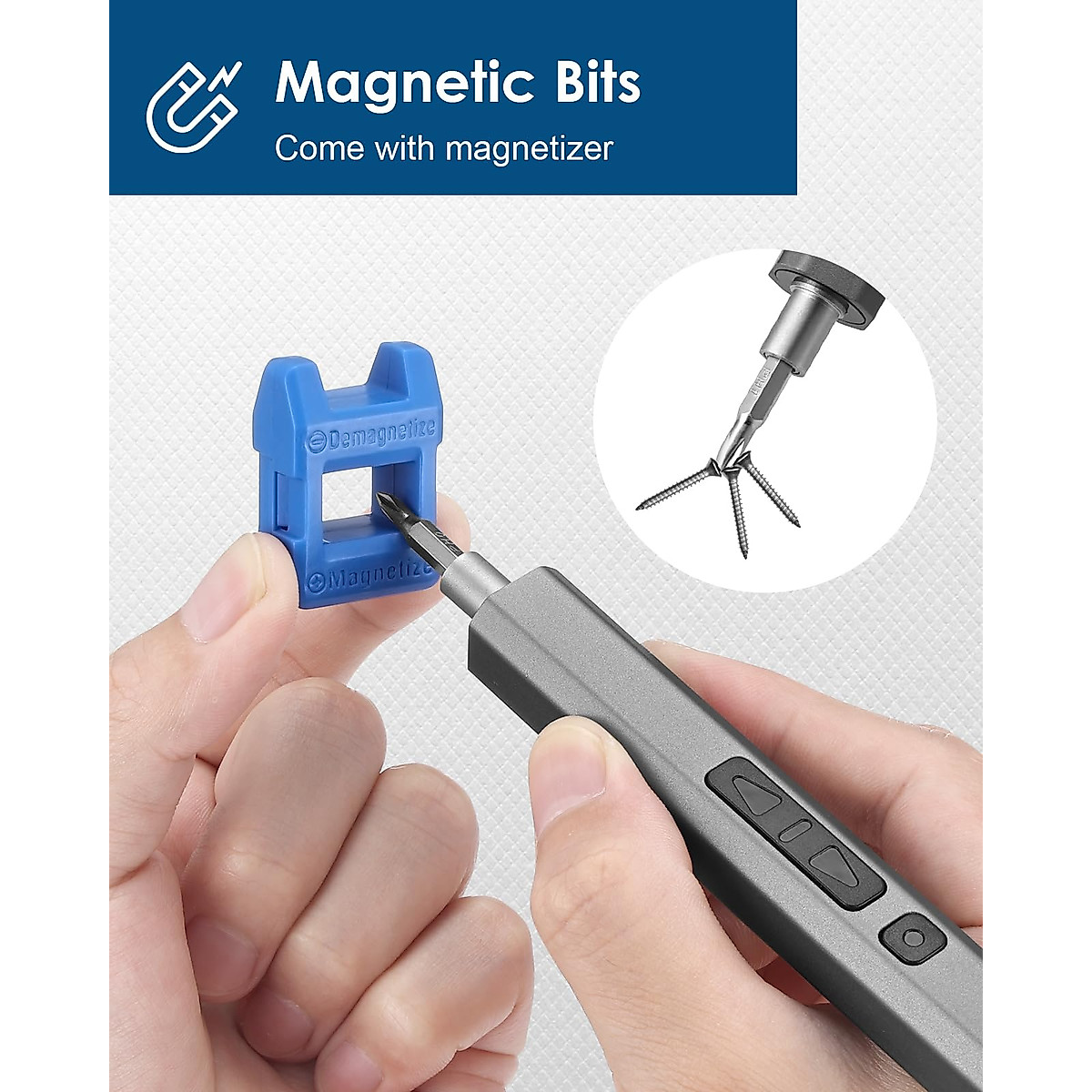 Vastar Electric Screwdriver, 152 in 1 Cordless Mini Precision Screwdriver Set with 119 Magnetic Precision Bits, Rechargeable Portable Repair Tool Kit with LED Lights for Electronics Phones