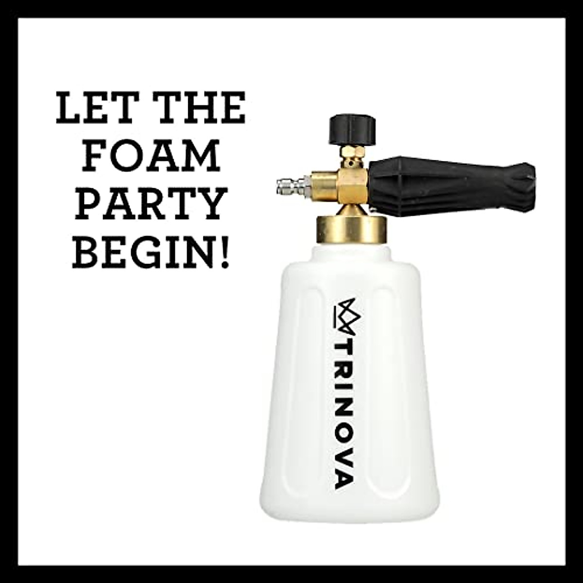 TriNova Foam Cannon for Pressure Washer - Original Wide Neck, Wide Base Heavy Duty Foam Gun for Detailing