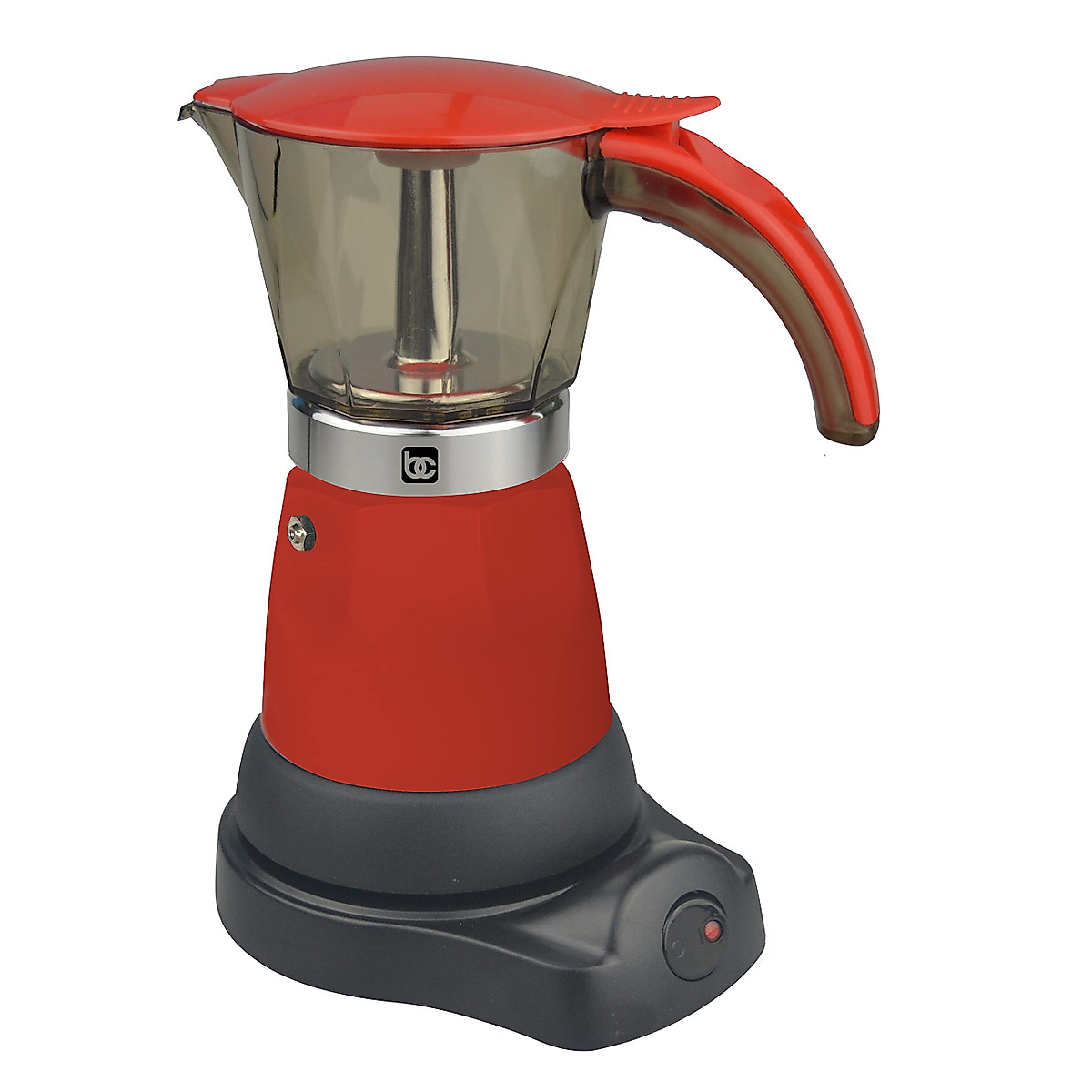 Bene Casa Red Portable Electric Espresso Maker 3 or 6 Cups/Cafetera Roja Portable Electrica Espresso de 3 o 6 Tasas