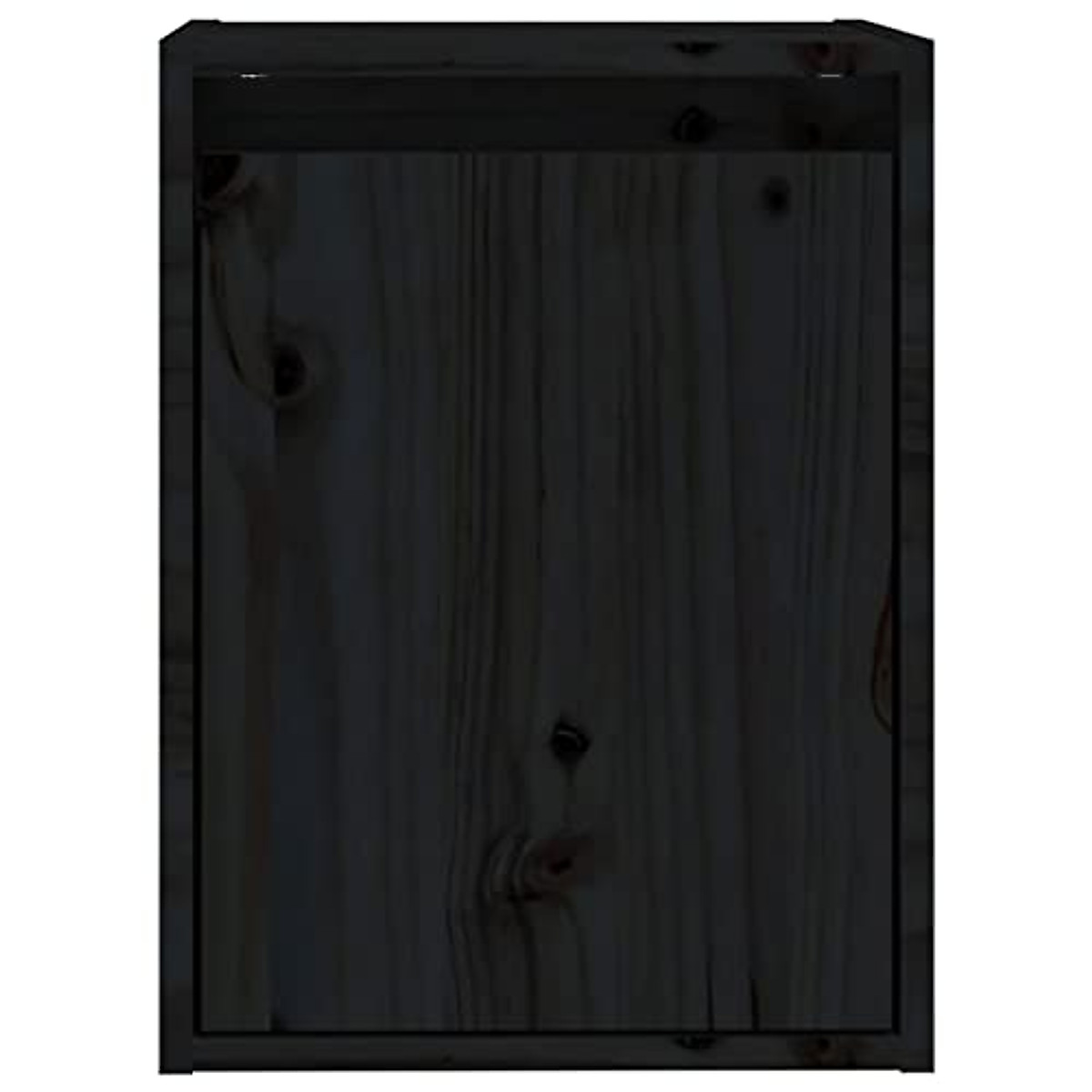 DYRJDJWIDHW Wall Cabinets 2pcs Bookshelf for Bedroom,Shelves,Wood Bookcase,Suitable for Bedroom, Office, Living Room, Study,Black 11.8"x11.8"x15.7" Solid Wood Pine