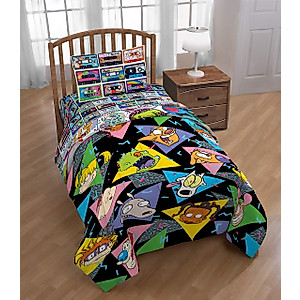 Nickelodeon Splat/Nick 90's Mix Tape Super Soft 3 Piece Twin Sheet Set