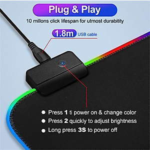 OYFRRGJ Mouse Pads Zero Two Mouse Pads Large Pink Mousepad RGB Anime Game Mats for Pc Lights Led Mouse Pad with Backlight Kawaii Cute Table Mat,23.6x11.8Inch