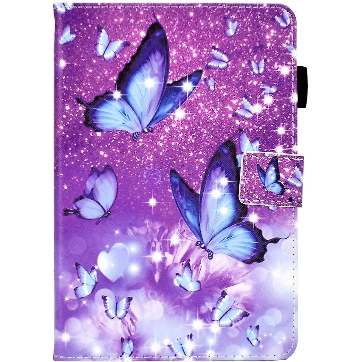 BYCeKe Fire 7 Tablet Case (9th/7th/5th Generation, 2019/2017/2015 Release), PU Leather Stand Cover Case with Auto Wake/Sleep, Not Fit All-New Fire 7 Tablet 12th Gen 2022 Release, Butterfly