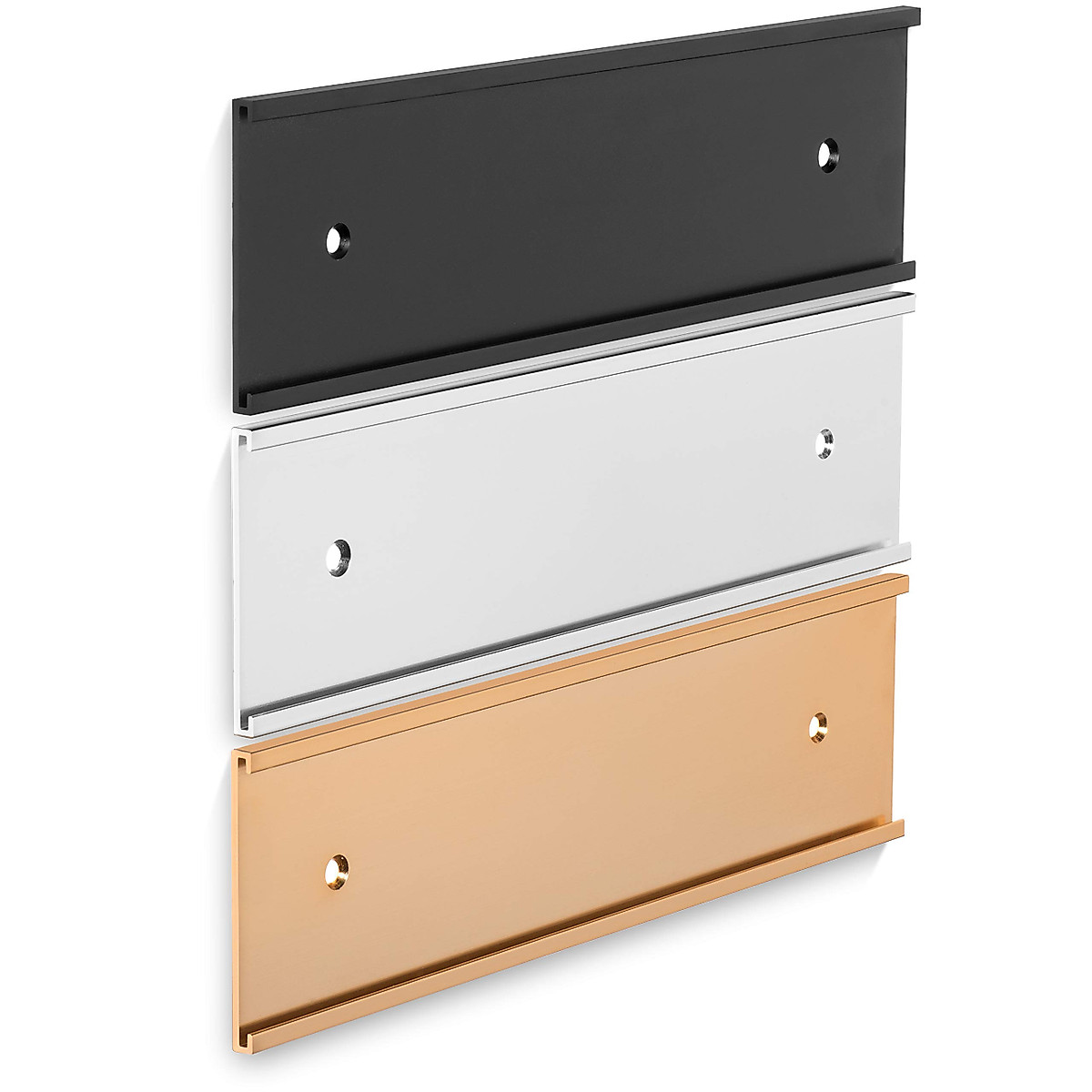 Providence Engraving Personalized Desk Name Plates - Custom Office Wall or Desk Name Plates With Aluminum Holder With Two Lines of Laser Engraved Text, 2" x 8"