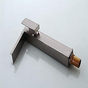 Kitchen & Bath Fixtures Taps Faucet,Brushed Basin Faucet Bathroom Waterfall Faucet Above Counter Basin Hot and Cold Faucet Copper Wash Basin Faucet