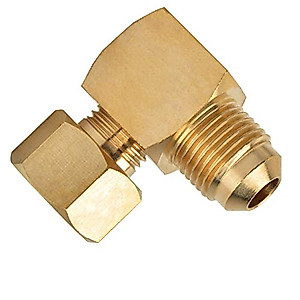 Stanbroil 90° Elbow Connector Replacement for Olympian Low Pressure Gas Fired Heaters - 3/8" Female Flare x 3/8" Male Flare
