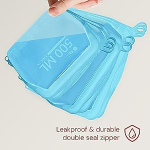 Reli. Reusable Silicone Bags (6 Pack, Multi-Size) | Snack, Sandwich, Gallon (2 Each) - Aqua | Silicone Bags for Food Storage | Reusable Food Storage for Meal Prep | Dishwasher/Freezer Safe