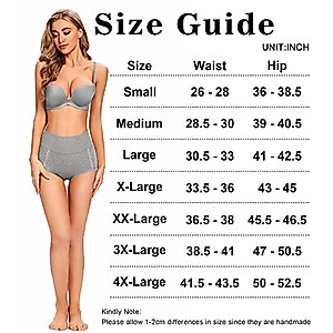MISSWHO Womens Underwear Cotton High Waisted Panties Soft Tummy Control Calzones De Mujer Briefs For Ladies My Orders Placed By Me Your Recent Delivered (Multipack,Large)