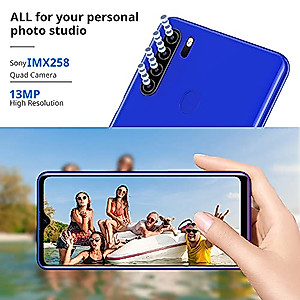 Blackview Unlocked Cell Phone, A80Plus Android Phone, 4GB+64GB/SD 128GB Expandable Smartphone, 4G Dual SIM Unlocked Cell Phones, 4680mAh Battery, 6.49" HD+NFC/OTG/Face ID/Fingerprint Unlock Phone