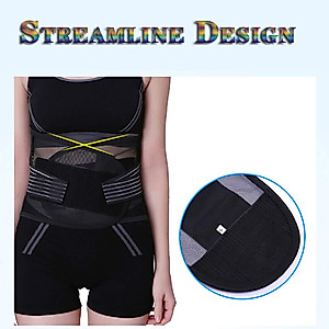 LSRRYD Double Adjustment Lumbar Support Belt Back Support Belt for Pain Relief and Injury Prevention Sciatica (Size : Small)
