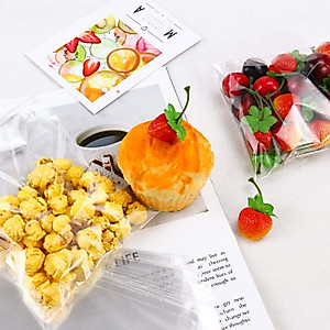 NEOACT 300 PCS 5"x7" Clear Resealable Cellophane Bags Good for Bakery, Candle, Soap, Cookie Poly Bags.