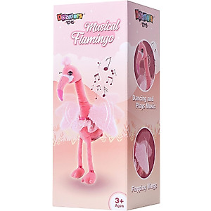 Dancing Flamingo Toy - Interactive Toddler Toys - Cute and Soft Singing Stuffed Live Animals for Baby - Little Live Pets Baby Girl Toys- Stuffed Plush, for Girls and Boys 3+