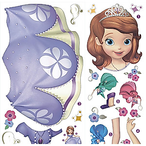 The Little Mermaid Ariel Giant & Sofia The First Princess Nursery Wall Decal Decor Sticker Party Decoration (Sofia The First Princess)